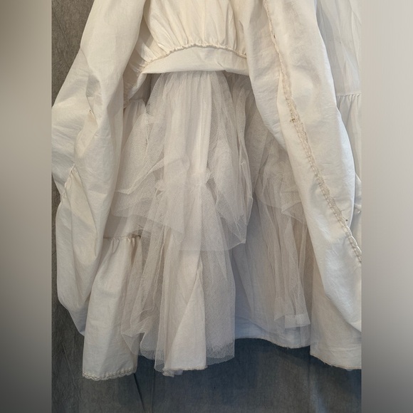 No tag | Skirts | Vintage White Fabric And Lace Crinoline | Poshmark